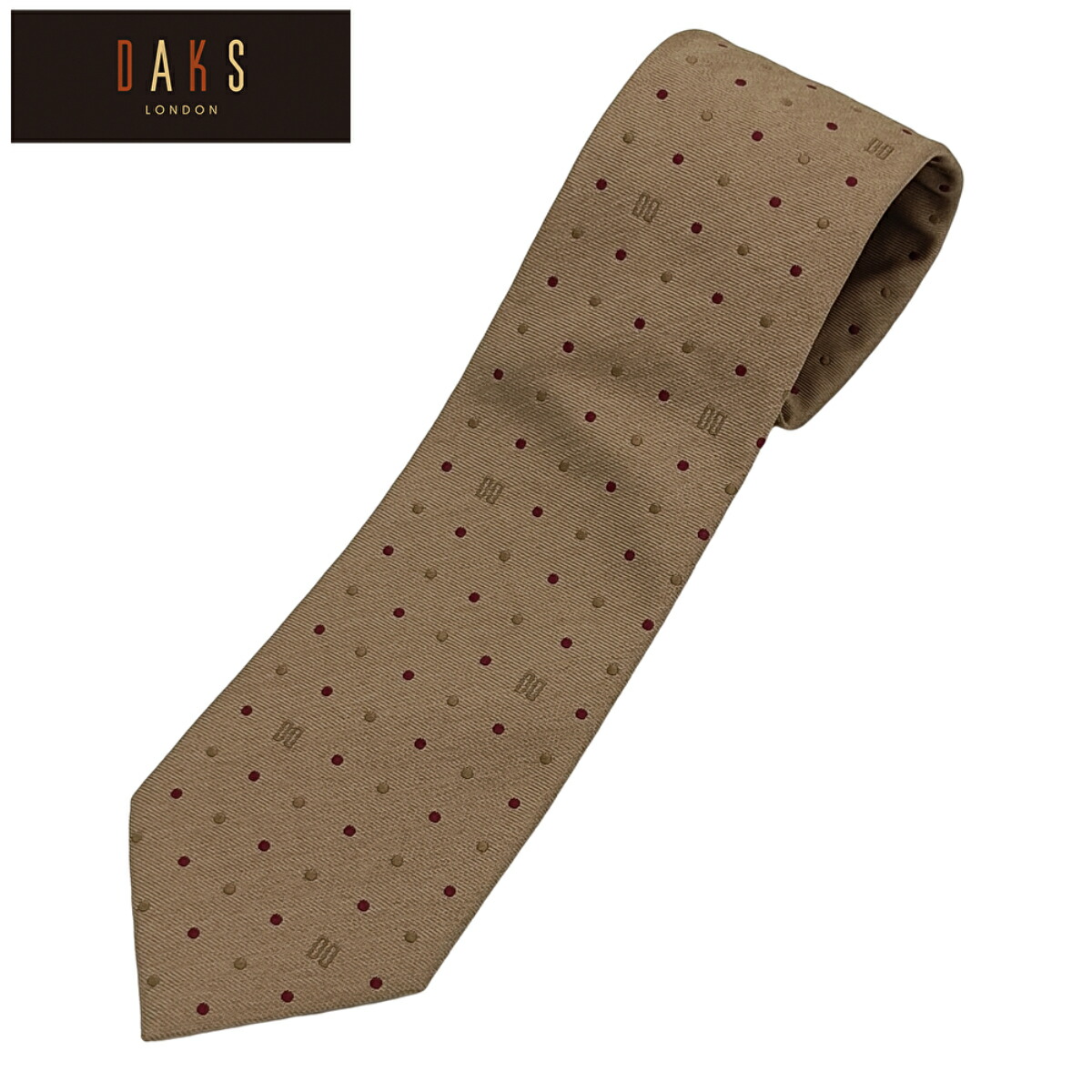 【楽天市場】ダックス ジャガードネクタイ DAKS 8cm幅 ベージュ ドット ギフト プレゼント ビジネス 入社 父の日 社会人：シャルム