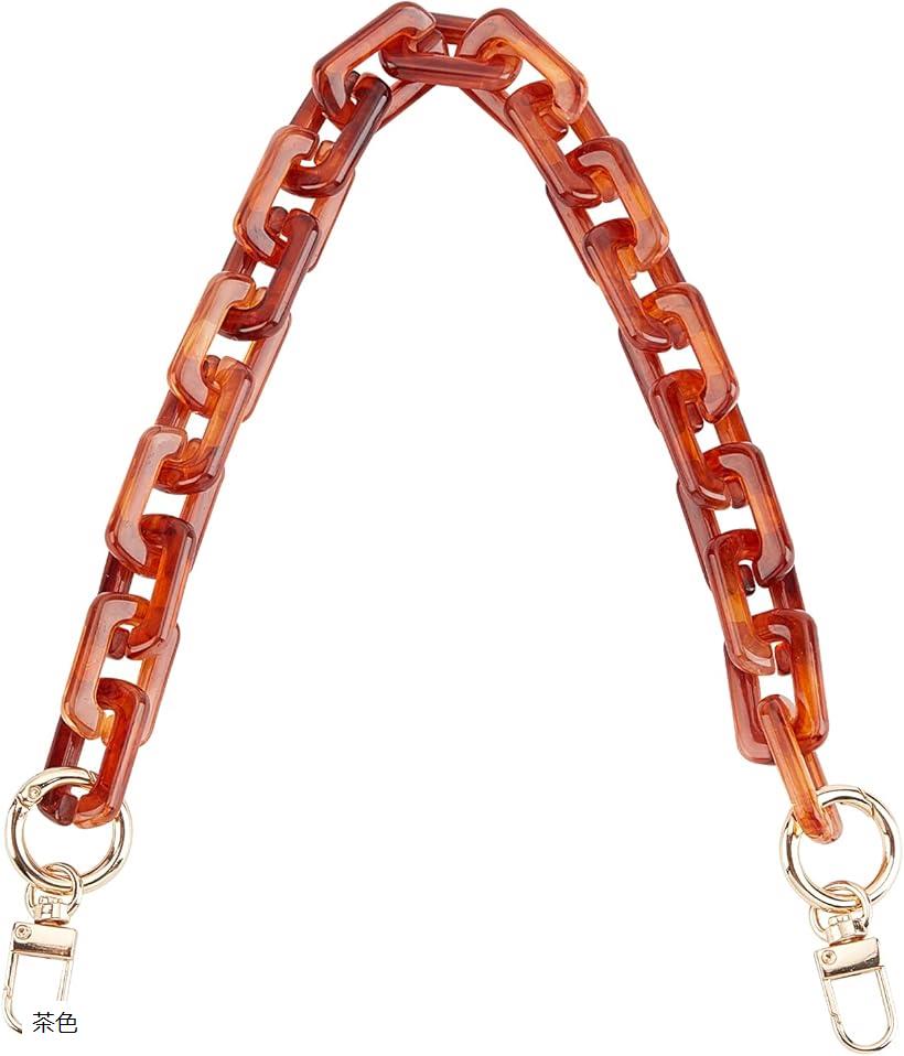 【楽天市場】ハンドバッグチェーン かばん 持ち手 ショート 樹脂 着脱式 金具つき バッグ用ハンドル(茶色)：OHstore