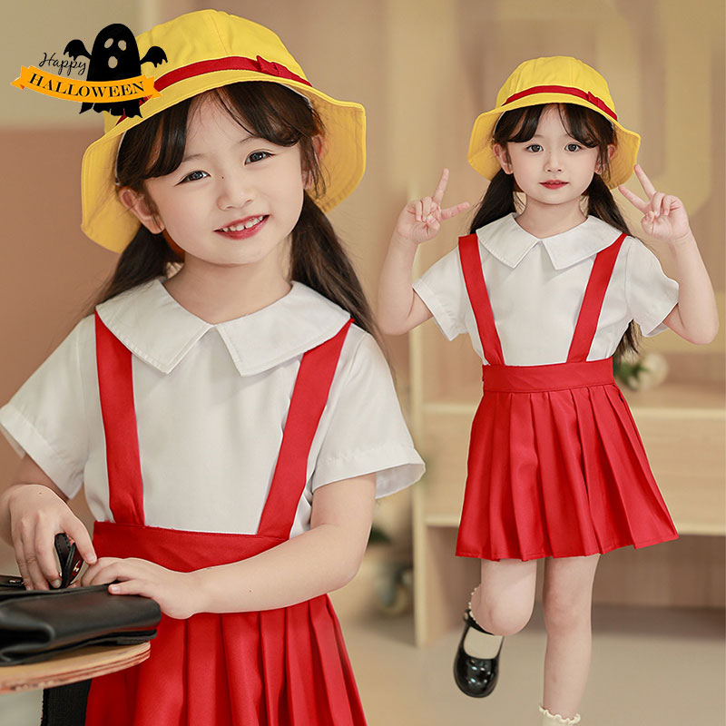 【楽天市場】子供 ハロウィン コスプレ衣装 アニメ 女の子 ドレス 帽子付き 4点セット 制服 ハロウィン クリスマス イベント かわいい ...