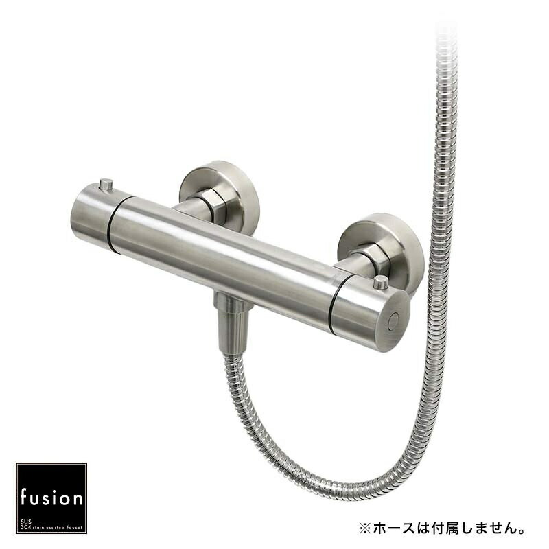 【楽天市場】浴室 バス水栓 【fusion】 SUS304 ステンレス サーモスタットシャワー壁付混合栓 SSB271F 水栓単体 （W275 ...