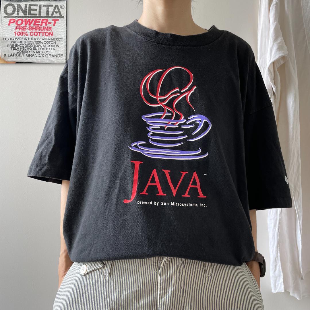 【楽天市場】GF743 90s JAVA ロゴ プログラム言語 Tシャツ IT系 企業T 黒：福井産米と雑貨 おじま商店