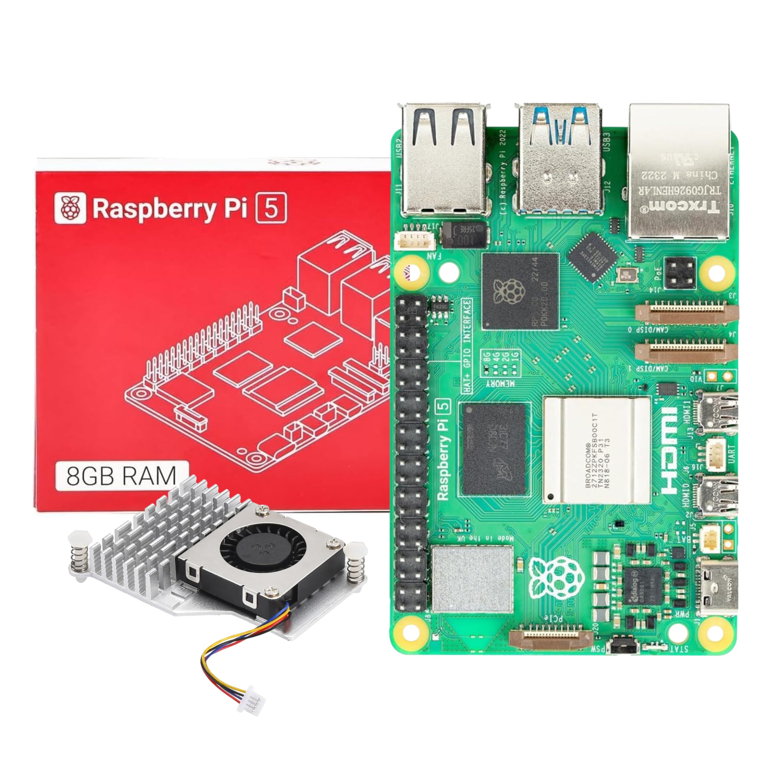 【楽天市場】Raspberry Pi 5 ラズベリーパイ5 RAM 8GB 技適対応品/アクティブクーラー：お買い得本舗 岡山店