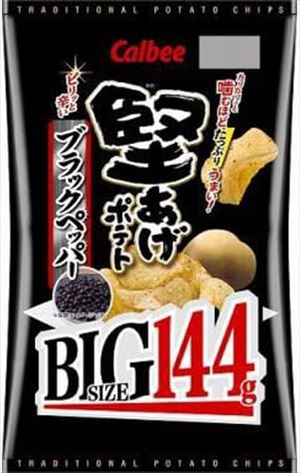 【楽天市場】送料無料 カルビ− 堅あげBIGブラックペッパー 144g×24袋：御用蔵 大川