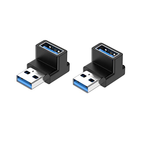 【楽天市場】YFFSFDC USB 3.0 アダプタ L型 アダプタ 2個セット USB 直角変換 USB Type A L字型変換アダプタ 小型 軽量 タイプA オス メス 10Gbps ...