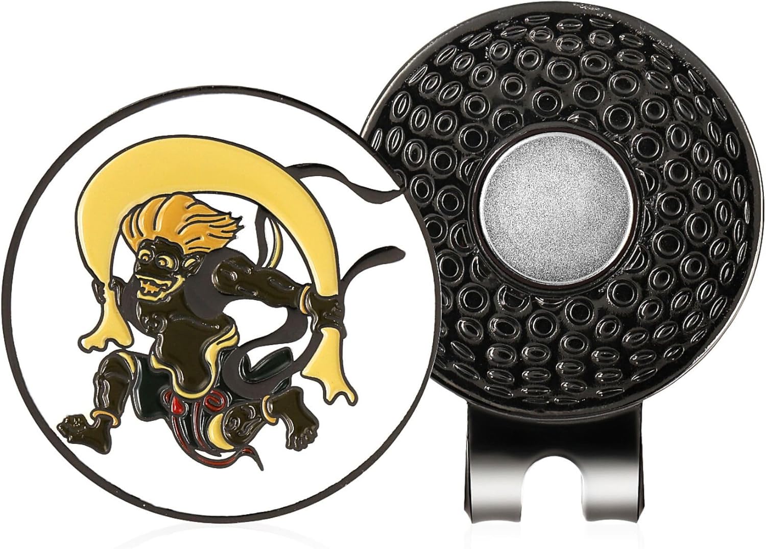 【楽天市場】ゴルフマーカー 風神 雷神 両面デザイン 32mm マグネット式 ハットクリップ付き 和風 メンズ コンペ 景品 ギフト ...