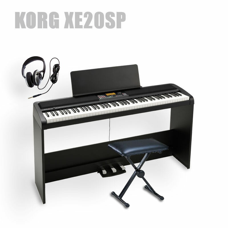 【楽天市場】KORG XE20SP DIGITAL ENSEMBLE PIANO コルグ 電子ピアノ 専用スタンド 3本ペダルユニット 椅子 ...