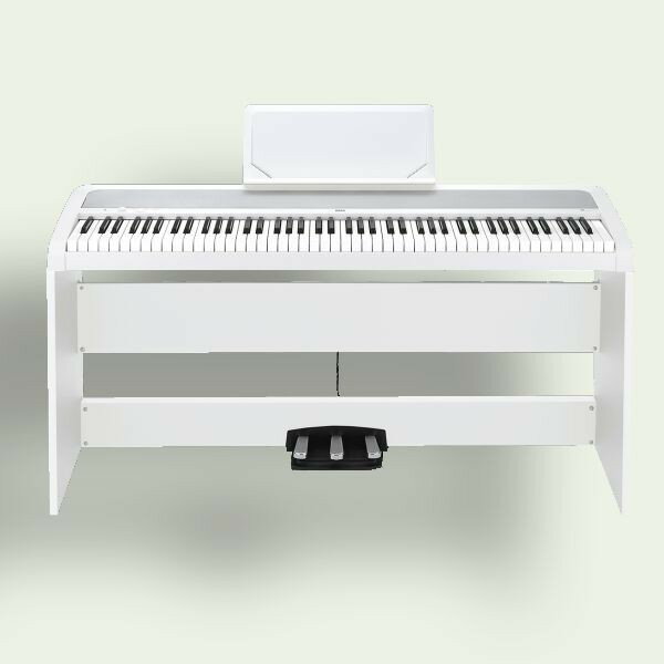 【楽天市場】【即日発送】KORG B1SP WH コルグ 電子ピアノ ホワイト 専用スタンド STB1 3本ペダル 高低椅子 ヘッドホン付 ...