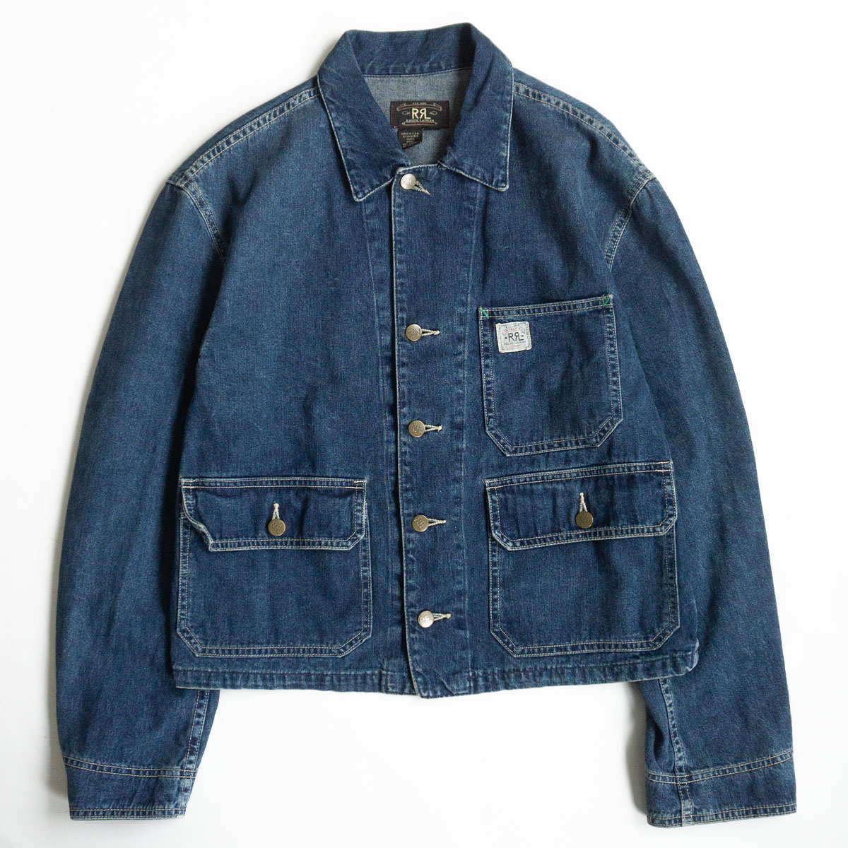 【楽天市場】【USA製/三ツ星タグ】RRL 【90s デニム ショート カバーオール】L ジャケット インディゴ ダブルアールエル：OLD BOY SHOP