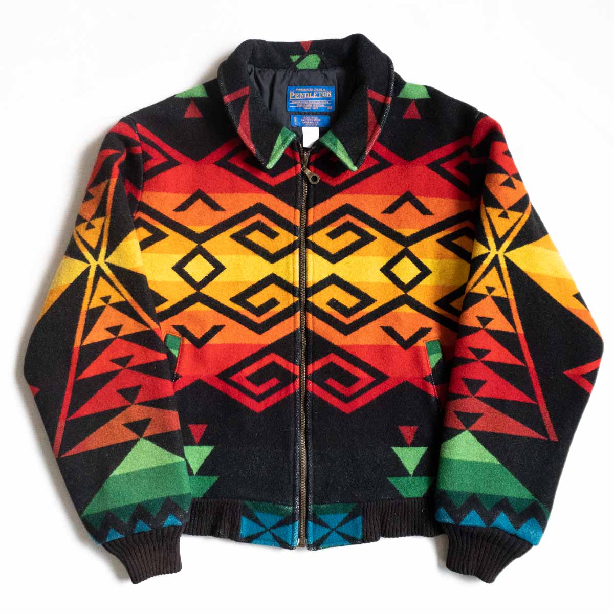 【楽天市場】【雰囲気抜群/USA製】PENDLETON【90s ネイティブ柄 ジャケット】M ペンドルトン ウール ブルゾン 古着：OLD BOY SHOP