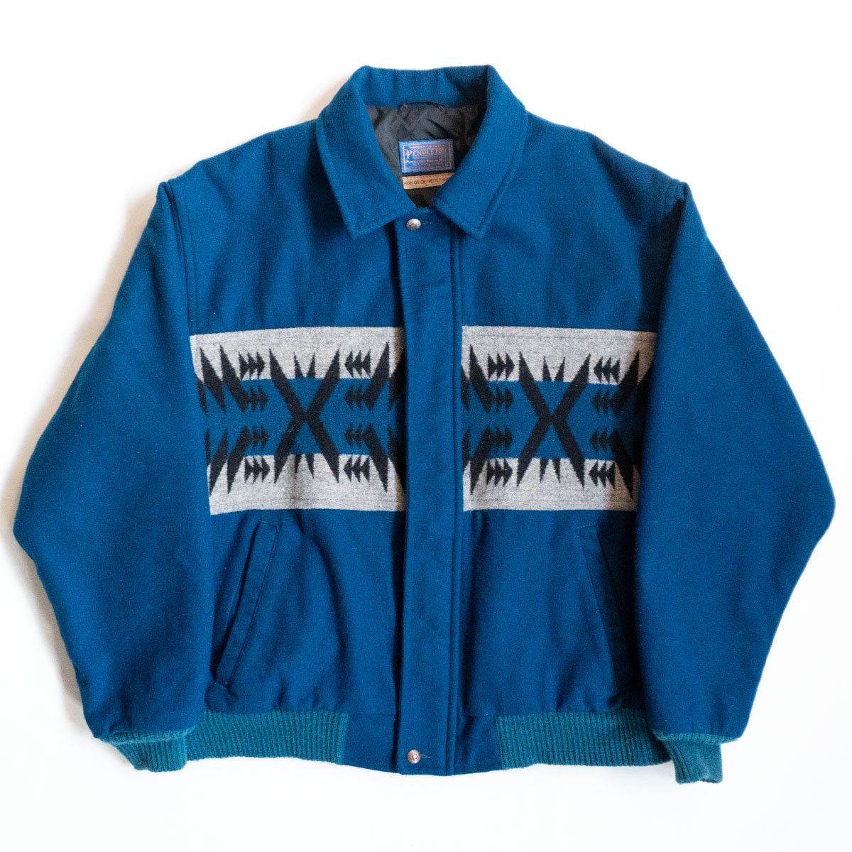 【楽天市場】【雰囲気抜群/USA製】PENDLETON【80s ネイティブ柄 ジャケット】L ペンドルトン ウール ブルゾン 古着：OLD BOY SHOP