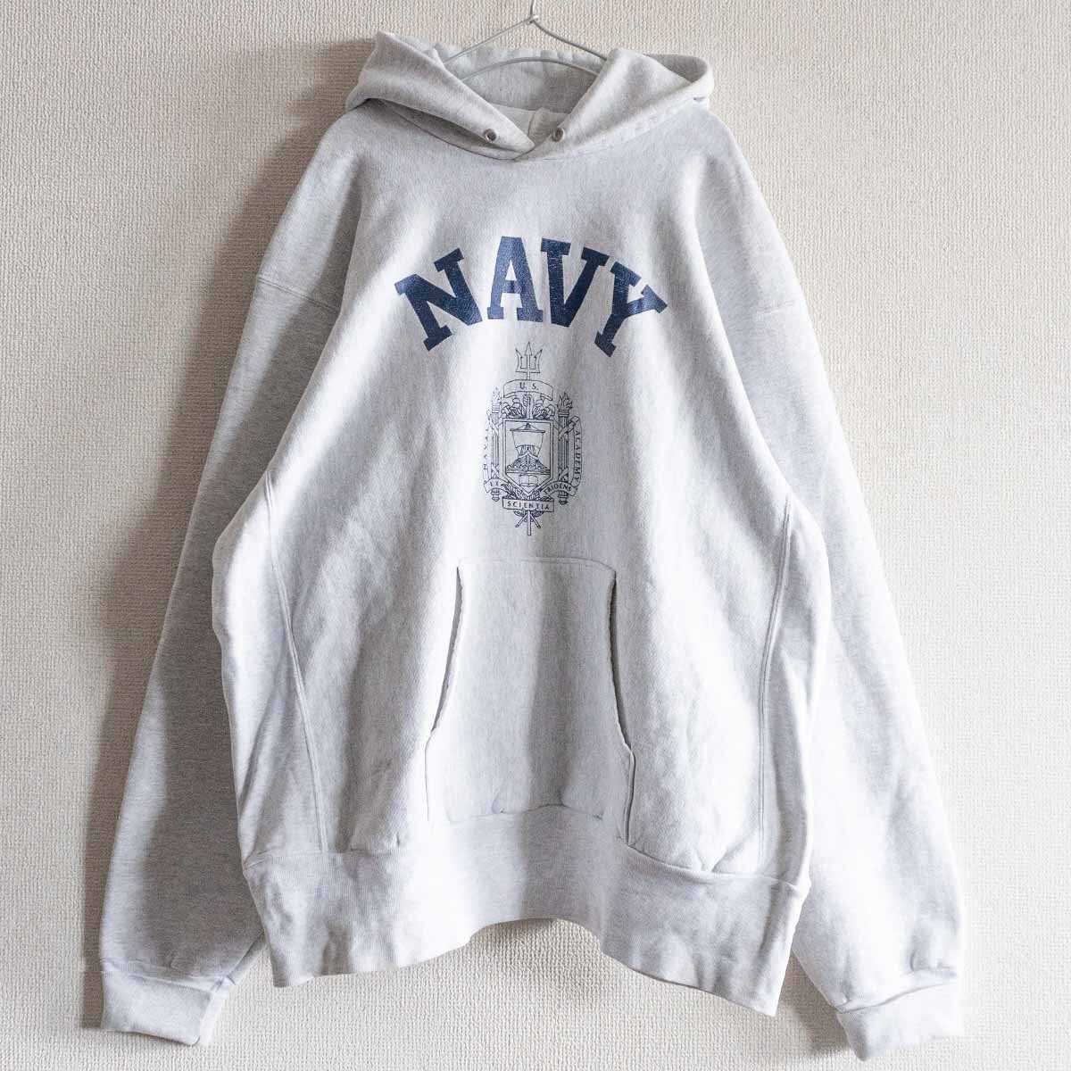 【楽天市場】【雰囲気抜群】THE MIDSHIPMEN STORE【パーカー フーディ NAVY 】XL グレー リバースウィーブ USA製 ...