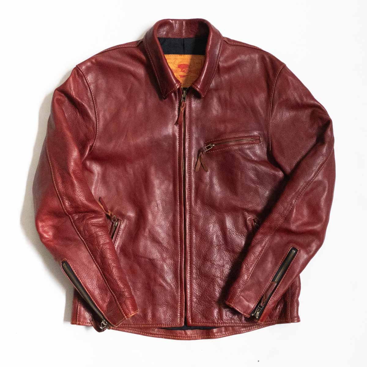 【楽天市場】【サイズ42】天神ワークス【SINGLE COLLAR JACKET/JS01】TENJIN WORKS レザー ジャケット：OLD BOY SHOP