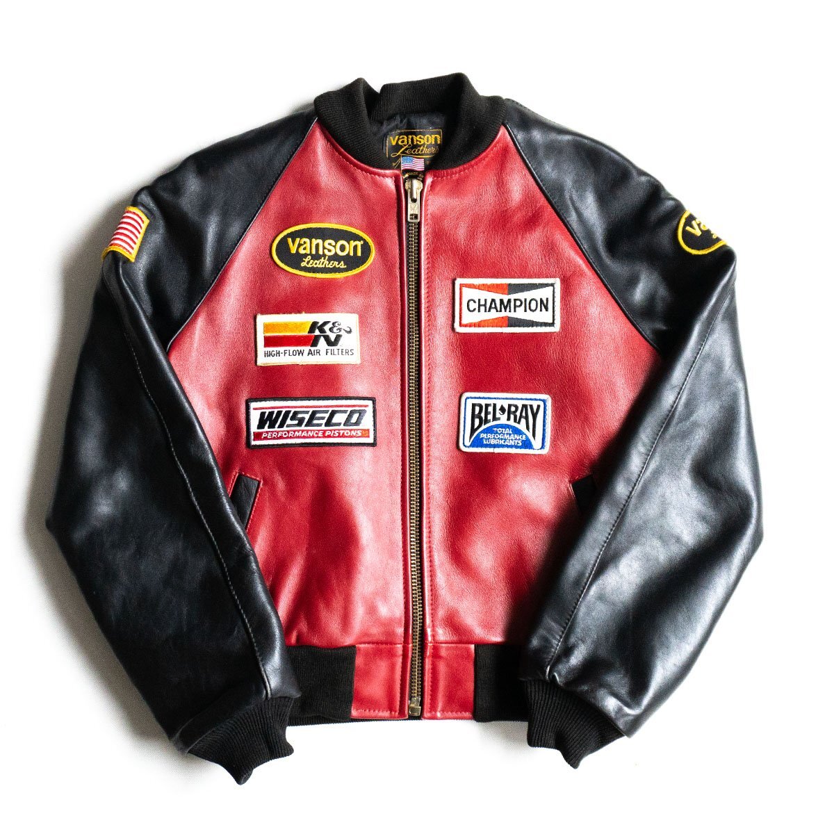 【楽天市場】【雰囲気抜群】 VANSON 【TJP オールレザー スタジャン】38 ジャケット ワッペン USA製 バンソン：OLD BOY SHOP