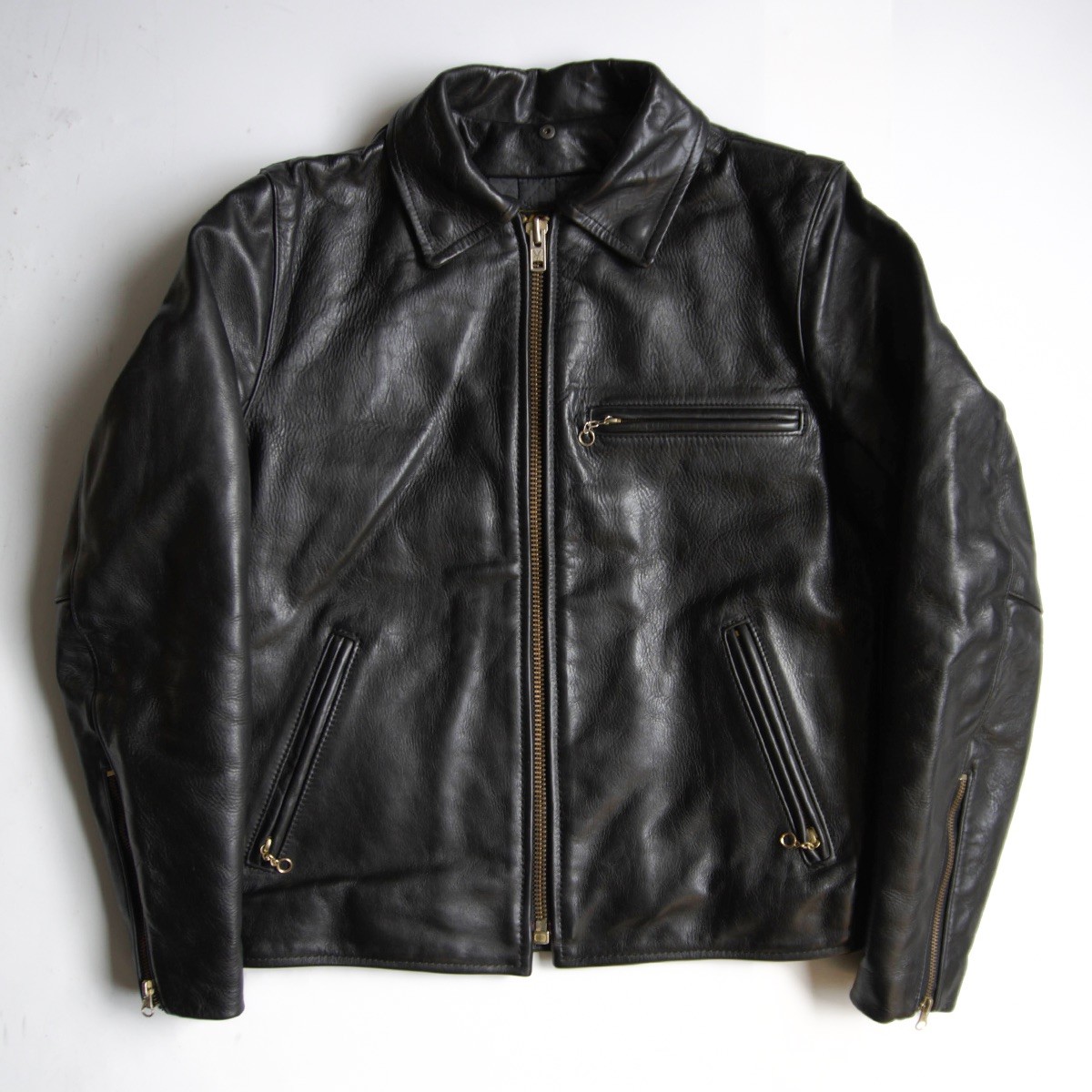 【楽天市場】【美品】 VANSON 【ENF エンフィールド シングルライダースジャケット】40 レザー USA製 バンソン 25110593 ...