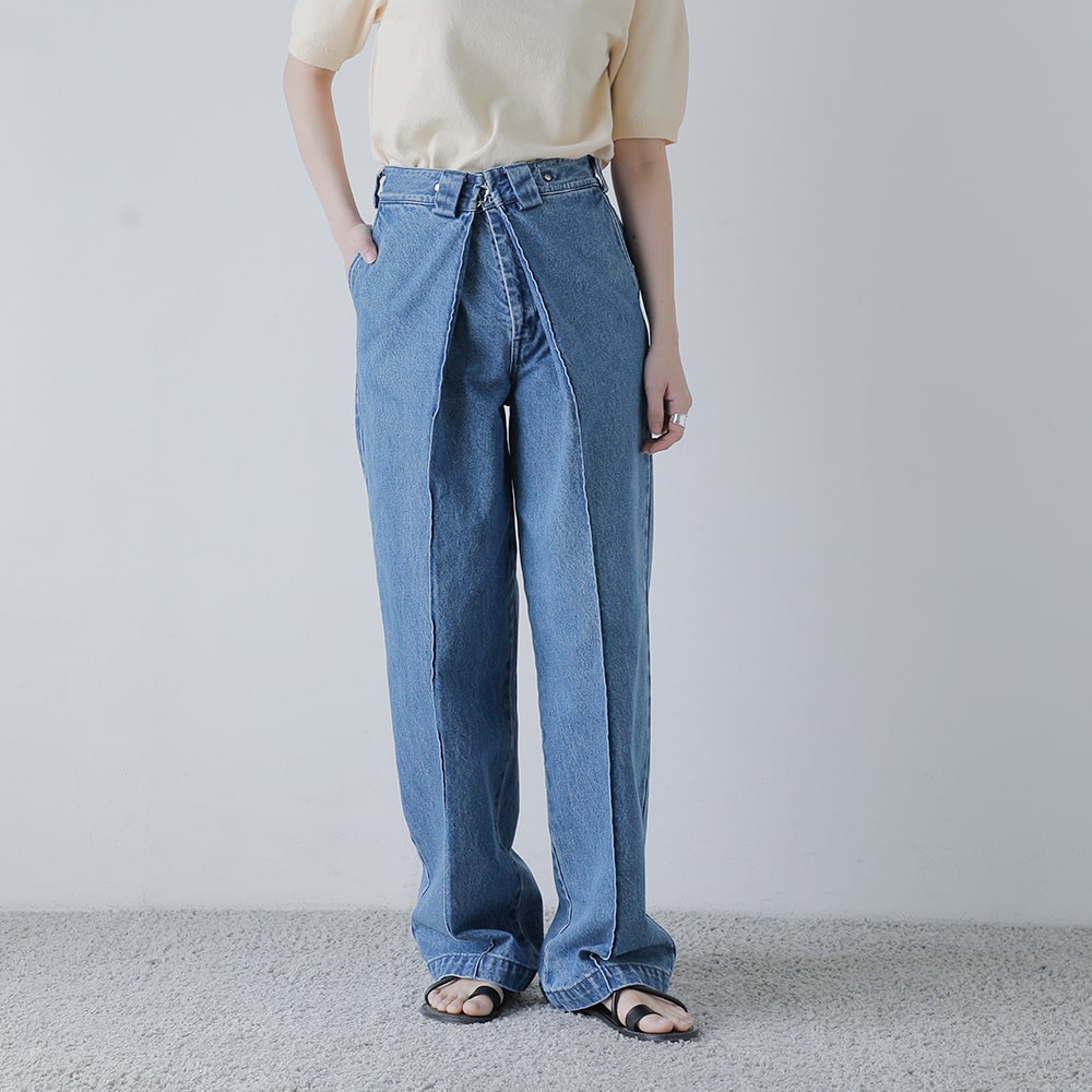 【楽天市場】KURO クロ ビッグ タック デニム トラウザー パンツ “BIG TUCK DENIM TROUSER” 963943-kk ...