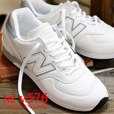 【楽天市場】【日本正規取扱店】 【こだわりの made in England】ニューバランス M576 WWL ホワイト レザー newbalance UK イングランド製 ：オマケ des ...