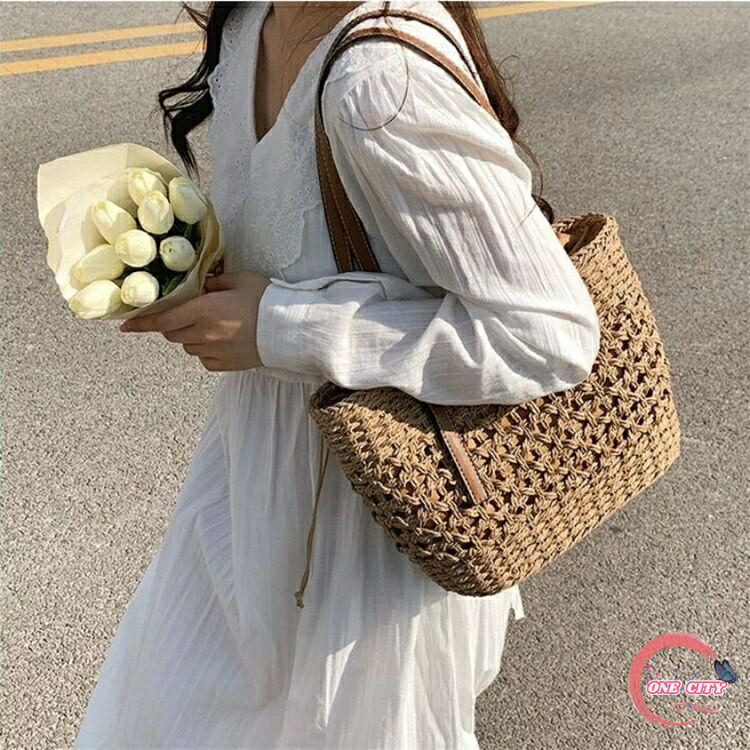 【楽天市場】ショルダーバッグ かごバッグ ストローバッグ レディース トートバッグ 草編みバッグ 手提げバッグ 肩掛け 麦わらバッグ バッグ ...