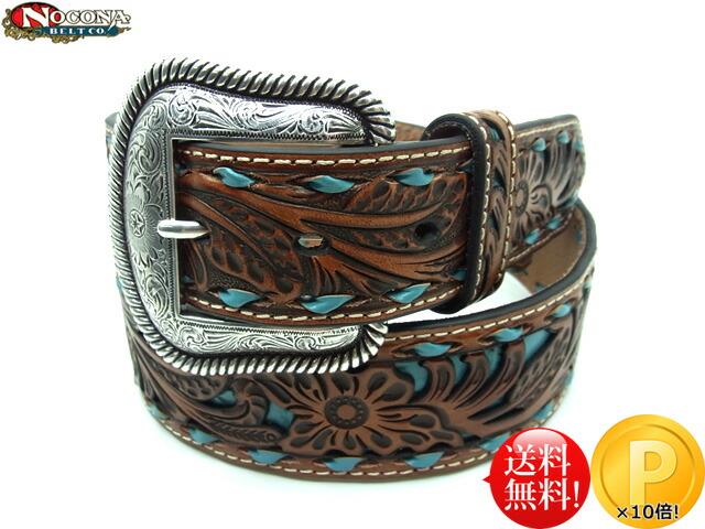 【楽天市場】 NOCONA(ノコナ) USA メンズ 立体フローラルカービング クロコダイル型押し レザーステッチ コブラタイプ ウエスタン ...