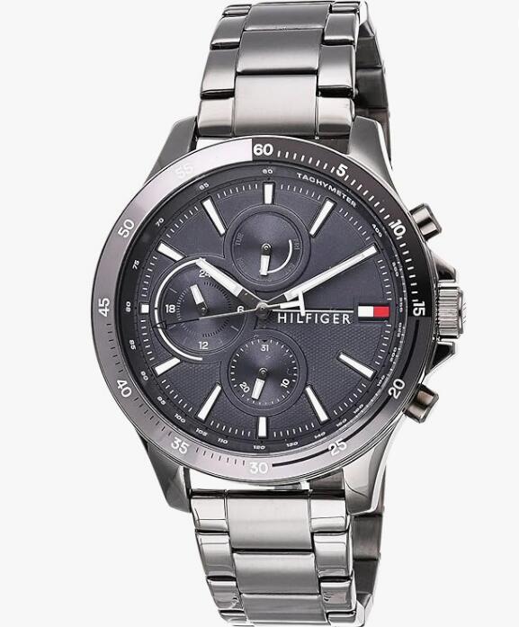 【楽天市場】Tommy Hilfiger メンズ バンク 1791719 クォーツウォッチ グレー ブレスレット：ONE DAY ONE STYLE