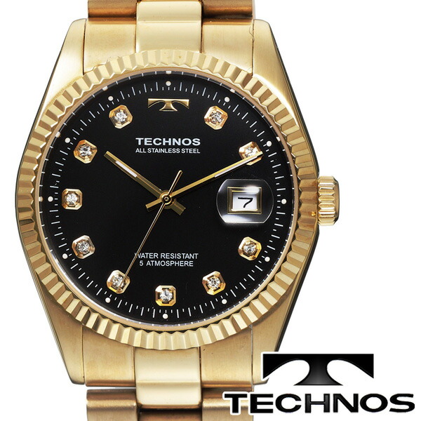 【楽天市場】【10%OFFクーポン配布中 6/5～6/10】 【TECHONOS】テクノス ラウンドデイトコンビ クオーツ メンズ アナログ ...