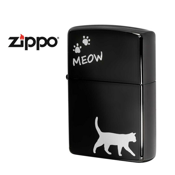 【楽天市場】【ZIPPO】 ジッポー オイルライター Meow of a cat ニャー キャット CAT-KB zippo ジッポ ライター ...