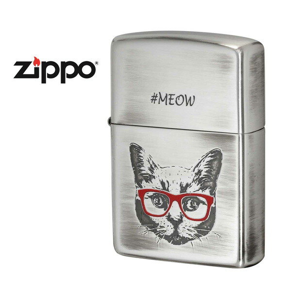 【楽天市場】【ZIPPO】 ジッポー オイルライター Meow of a cat 銀イブシ CAT-KC zippo ジッポ ライター 喫煙具 ...