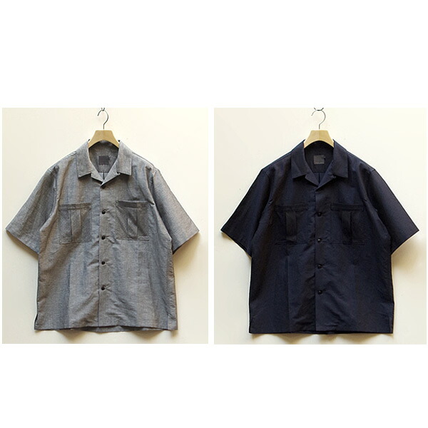 【楽天市場】comm.arch.(コム・アーチ)Cotton Linen Open Collar S/S Shirtコットンリネン半袖オープン ...