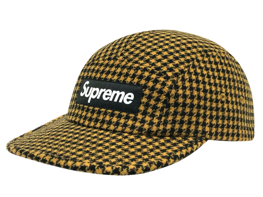 【楽天市場】SUPREME シュプリーム 23AW 新品 イエロー Houndstooth Wool Camp Cap ハウンドトゥース ...