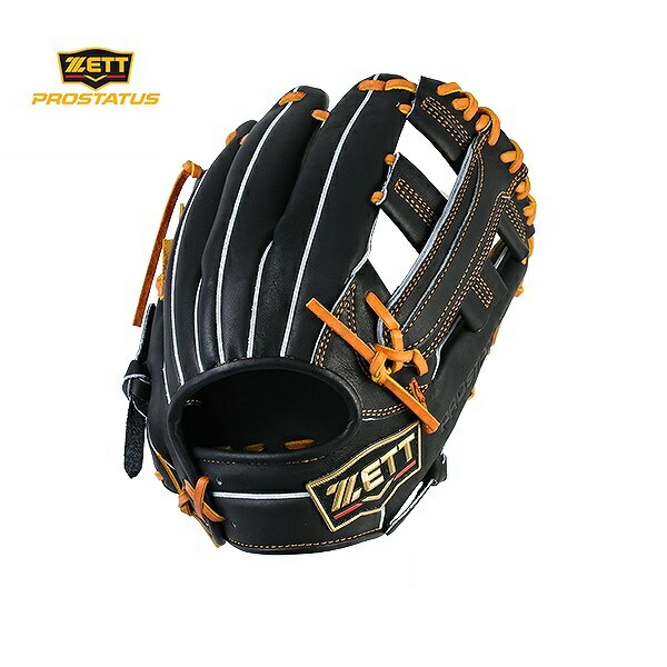 【楽天市場】【送料無料】 野球 グローブ 少年軟式 右投げ ZETT ゼット プロステイタス 内野手用 右投用 中村モデル サイズL 6年生 ブラック×オークブラウン BJGB70486 ...