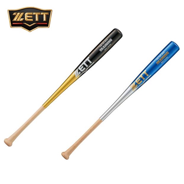 【楽天市場】【送料無料】【ZETT(ゼット)】 トレーニング用バット（実打可能） ゴールド×ブラック (8219YK) シルバー×ロイヤルブルー(1325SA) 84cm/1000g平均 ...