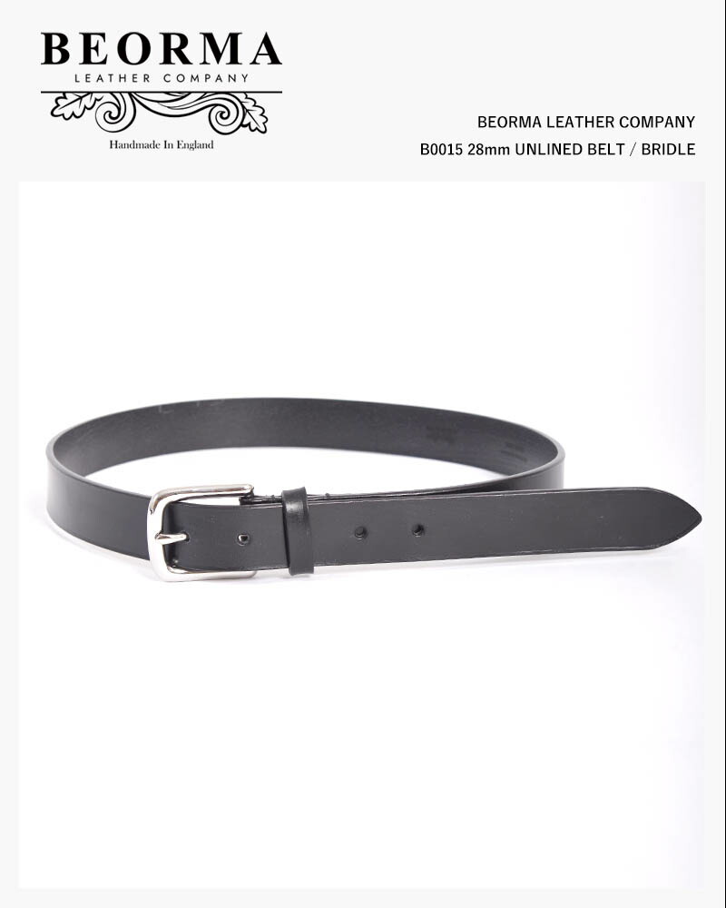 【楽天市場】BEORMA LEATHER COMPANY B0015 28mm UNLINED BELT / BRIDLE べオーマレザー ...