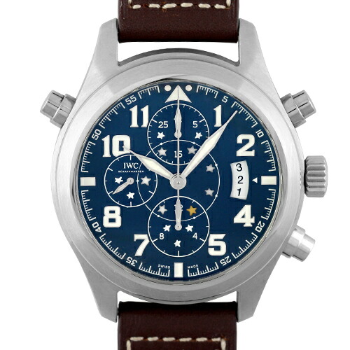 【楽天市場】【1000本限定】IWC インターナショナルウォッチカンパニー パイロットウォッチ IW371807 SS×革 44mm ブルー ...