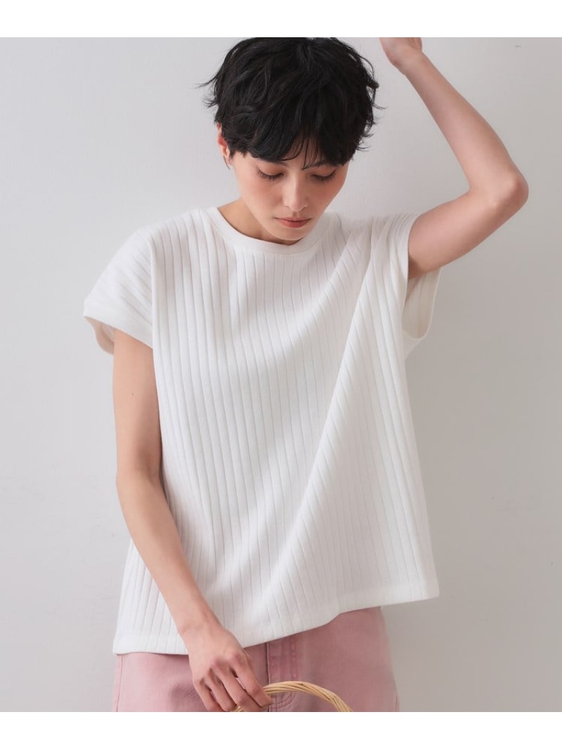 【楽天市場】【SALE／60%OFF】ワイドリブフレンチTシャツ【洗濯機洗い可】 OPAQUE.CLIP オペークドットクリップ トップス カットソー・Tシャツ ピンク ブラウン ホワイト ...