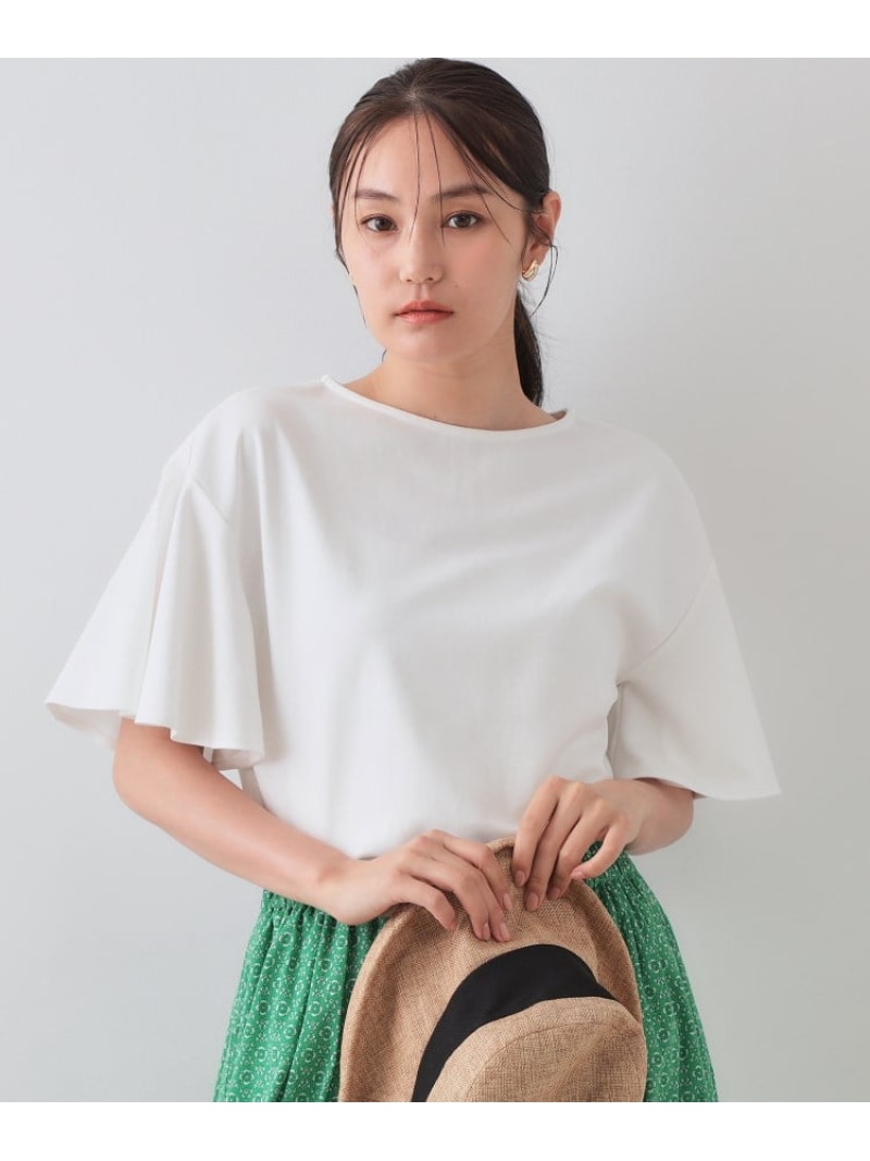 【楽天市場】【SALE／40%OFF】《S-LLサイズ》フレアスリーブカッソー【UV/接触冷感/洗濯機洗い可】 OPAQUE.CLIP オペークドットクリップ トップス カットソー・Tシャツ ...