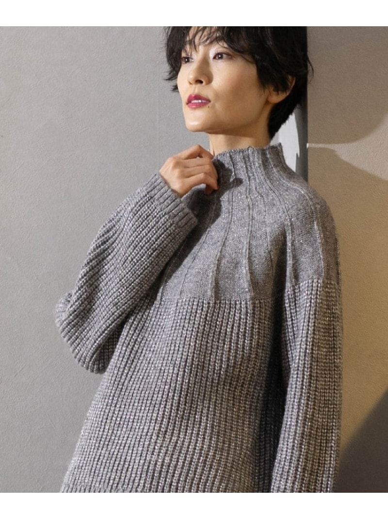 【楽天市場】【SALE／20%OFF】ラメ混ハイネックニット【洗濯機洗い可】 OPAQUE.CLIP オペークドットクリップ トップス ニット ...