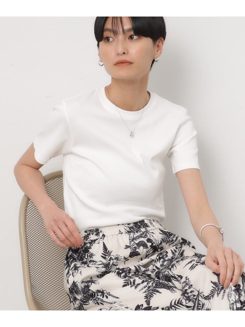 【楽天市場】【SALE／50%OFF】フライスコットンベーシックTシャツ OPAQUE.CLIP オペークドットクリップ トップス カットソー・Tシャツ ホワイト ブラック ピンク ネイビー ...