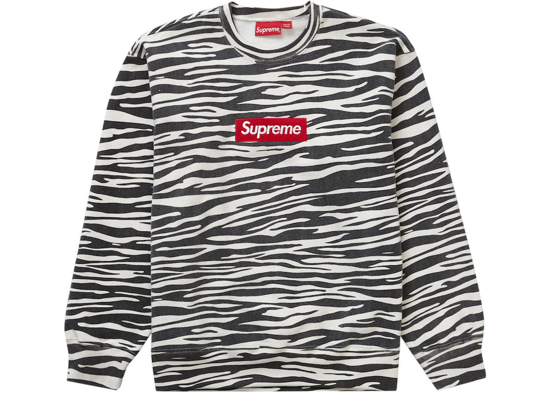 【楽天市場】Supreme Box Logo Crewneck Zebra シュプリーム ボックス ロゴ クルーネック ゼブラ 22AW【中古 ...