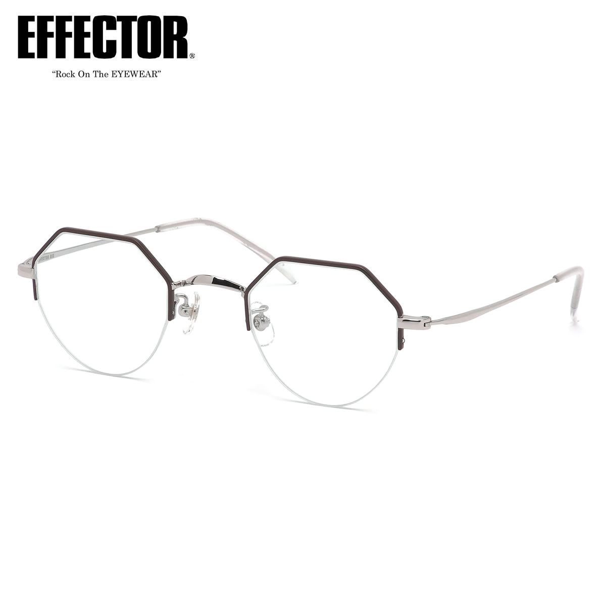 【楽天市場】エフェクター BIS2 BRSI 48サイズ メガネ UVカット仕様伊達メガネレンズ付 EFFECTOR ビス メタルフレーム 日本製 メンズ レディース：電脳眼鏡