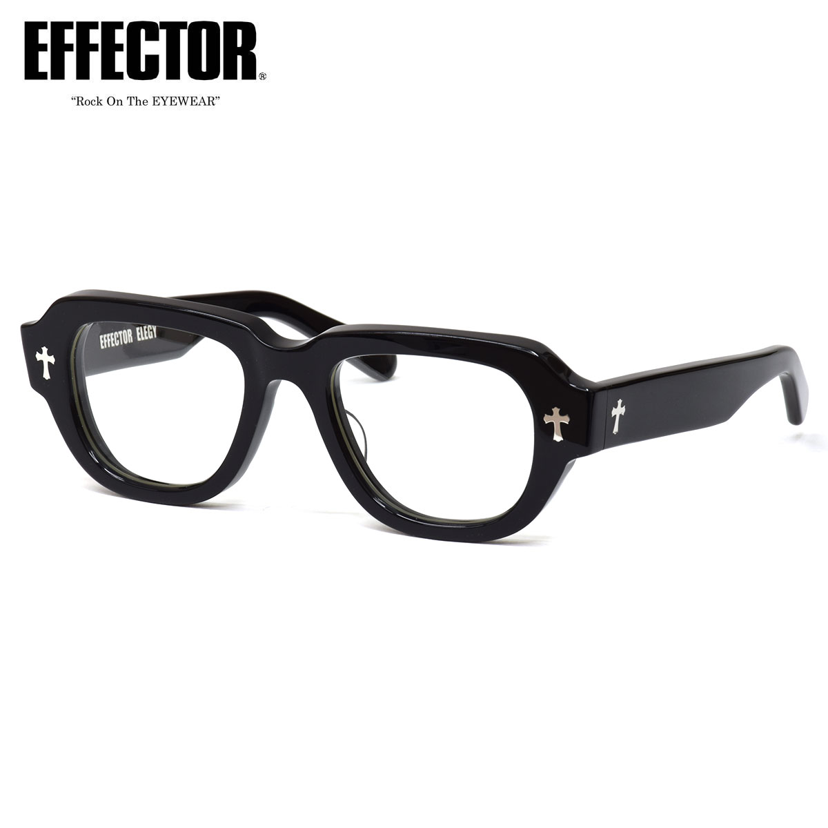 【楽天市場】エフェクター ELEGY BK 51 メガネ 伊達メガネレンズ付 EFFECTOR エレジー 黒縁 くろぶち made in Japan 日本製 鯖江 国産 メンズ レディース：電脳眼鏡