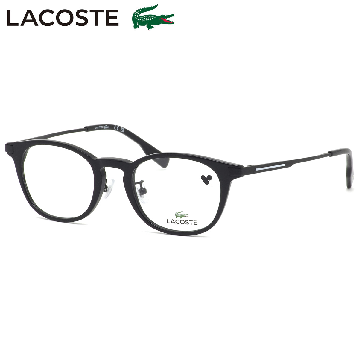 【楽天市場】ラコステ L2957LB 001 48 メガネ LACOSTE ボスリントン 黒縁 くろぶち βチタン ローブリッジフィット メンズ レディース：電脳眼鏡