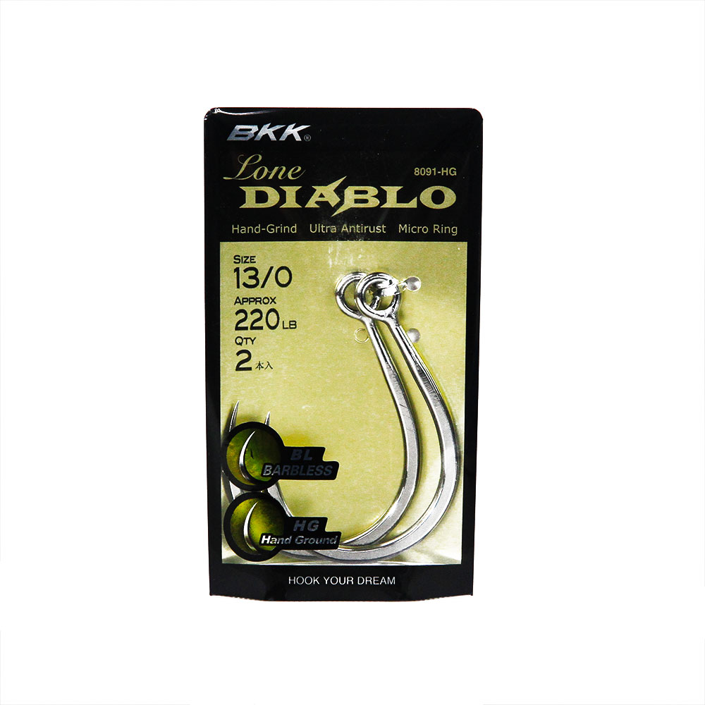 【楽天市場】BKK ローンディアブロ シングルフックバーブレス #13/0(bkk-144443)[M便 1/8]｜ プラグフック シングル ...