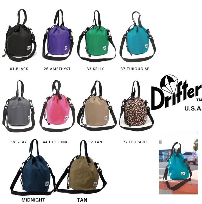 【楽天市場】DRIFTER【ドリフター】I98A5016【 DRAWSTRING POUCH 】Shoulder Bagショルダーバックcolor【 BLACK 】ブラックcolor【 10 ...