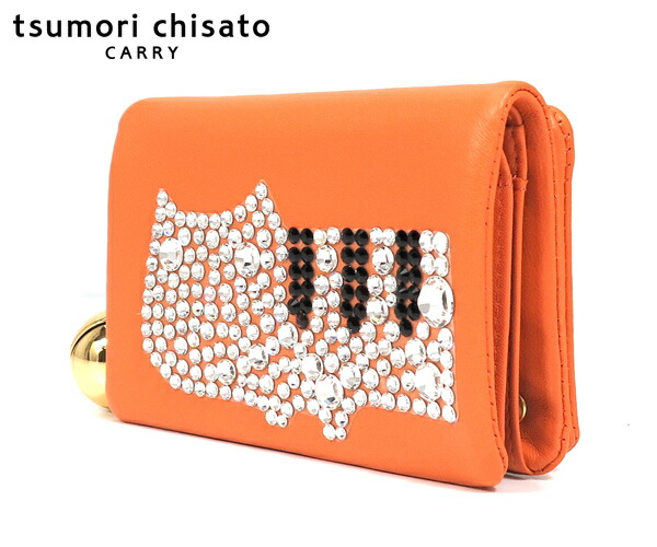 【楽天市場】【ノベルティプレゼント】ツモリチサト tsumori chisato キラネコ 2つ折財布 57332 追加色 オレンジ | ミニ ...