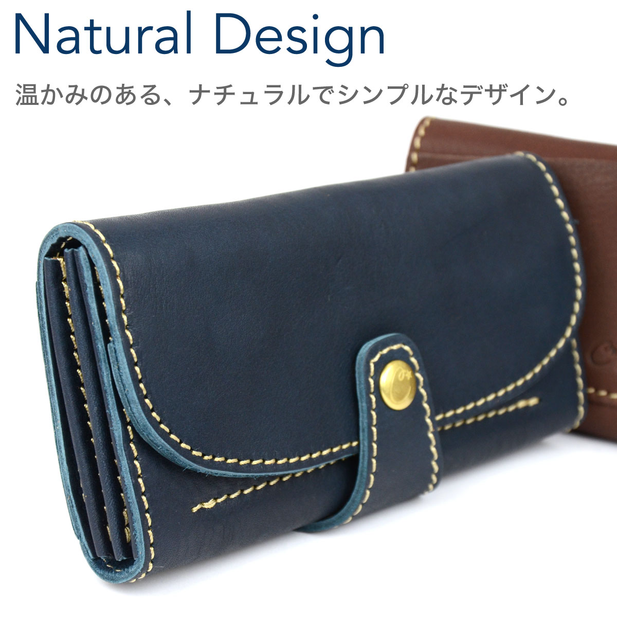 【楽天市場】長財布 ギャルソン 大容量 姫路レザー 栃木レザー 日本製 本革 財布 レディース CHAM チャム ANCLE レザー ヌメ革 革財布 YKKファスナー フラップ かぶせ ...