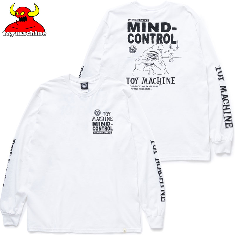 【楽天市場】トイマシーン TOY MACHINE MIND CONTROL LONG TEE ( ホワイト 白 WHITE ) トイマシーン ...