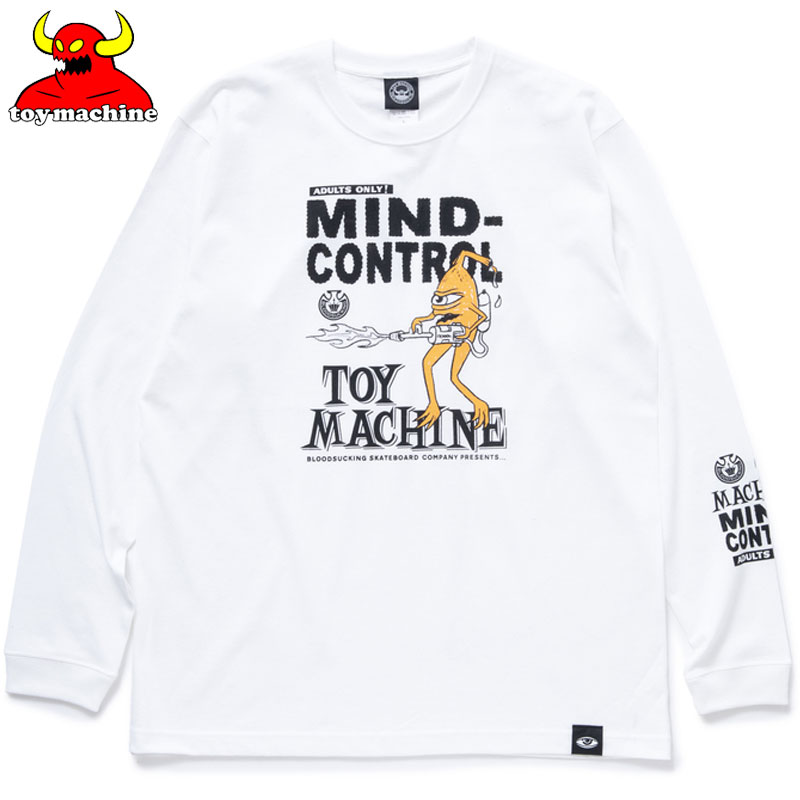 【楽天市場】トイマシーン TOY MACHINE MIND CONTROL 2 LONG TEE ( ホワイト 白 WHITE ) トイ ...