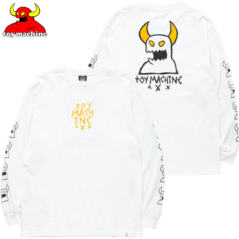 【楽天市場】トイマシーン TOY MACHINE SKETCHY MONSTER LONG TEE ( ホワイト 白 WHITE ) TOY ...