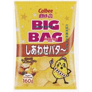 【楽天市場】大阪京菓 ZRxカルビー 160G BIGBAGポテトチップスしあわせバター×24個【xw】【送料無料（沖縄は別途送料）】：大阪京菓楽天市場店