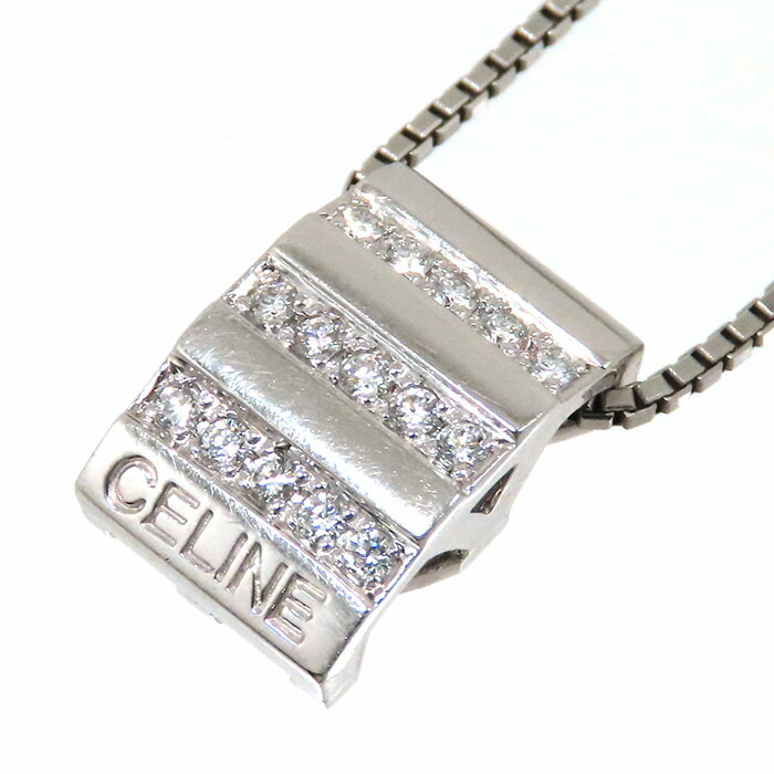 【楽天市場】CELINE セリーヌ ダイヤ ルビー ネックレス Pt900 Pt850 プラチナ ダイヤモンド 0.20ct ルビー 0.02ct 42cm アジャスター付き アクセサリー ...