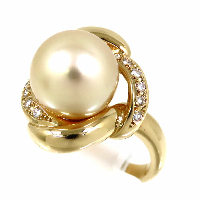【楽天市場】TASAKI タサキ パール ダイヤ リング K18YG 750 イエローゴールド パール11.2mm ダイヤモンド0.08ct 11号 指輪 アクセサリー 真珠 レディース 送料 ...